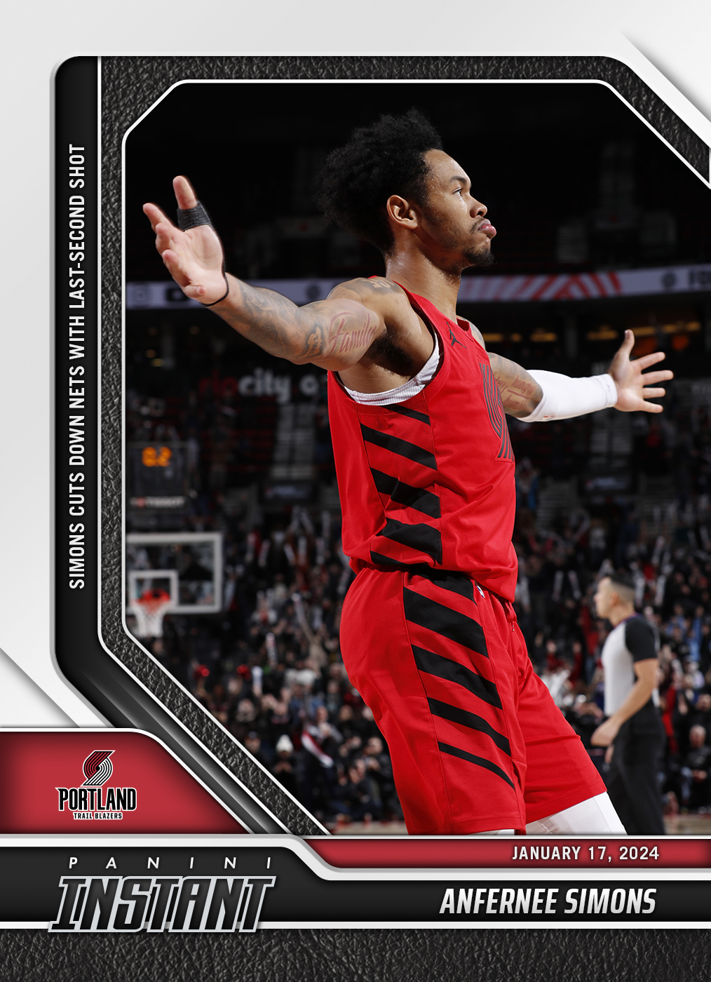 Anfernee Simons - 2023-24 Panini Instant NBA #253 - Black 1/1