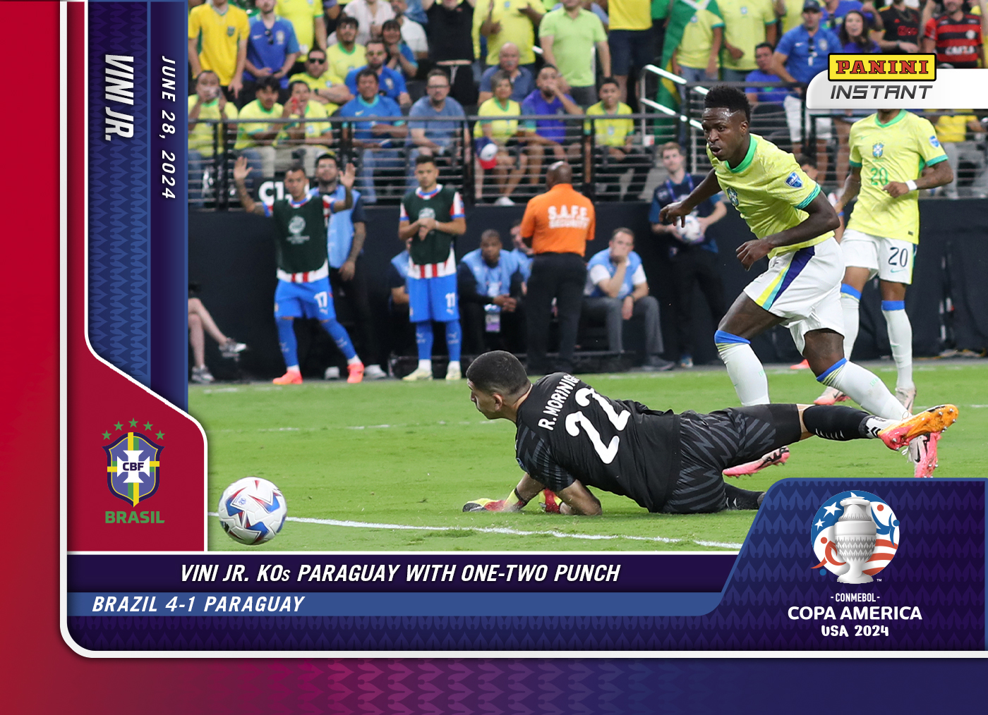 Vini Jr. - Panini Instant Copa America #22 - Blue & Red /5
