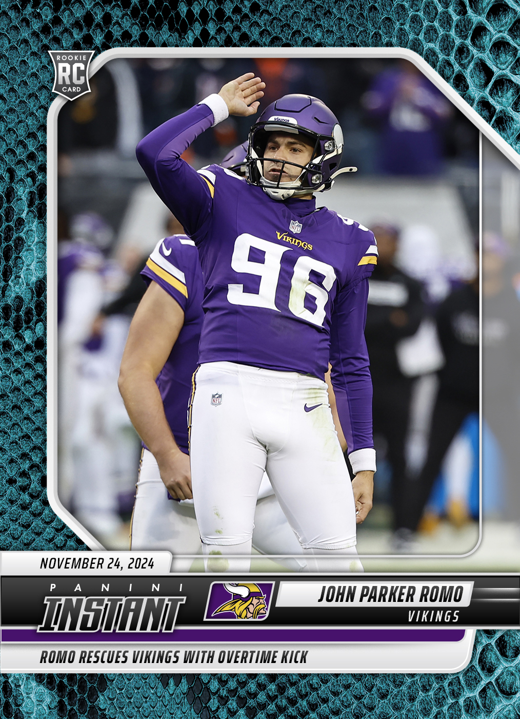 John Parker Romo - 2024 Panini Instant NFL #167 - Blue Viper 1/1