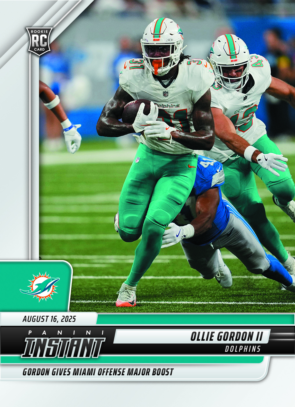 Ollie Gordon II - 2025 Panini Instant NFL #26 - Base Card 10-pack
