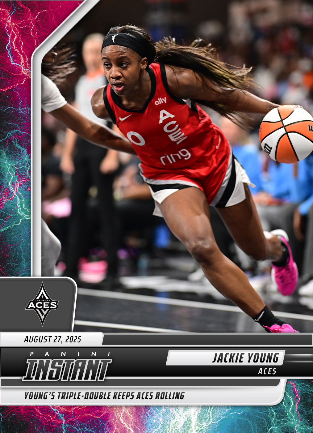 Jackie Young - 2025 Panini Instant WNBA #254 - Lightning /5