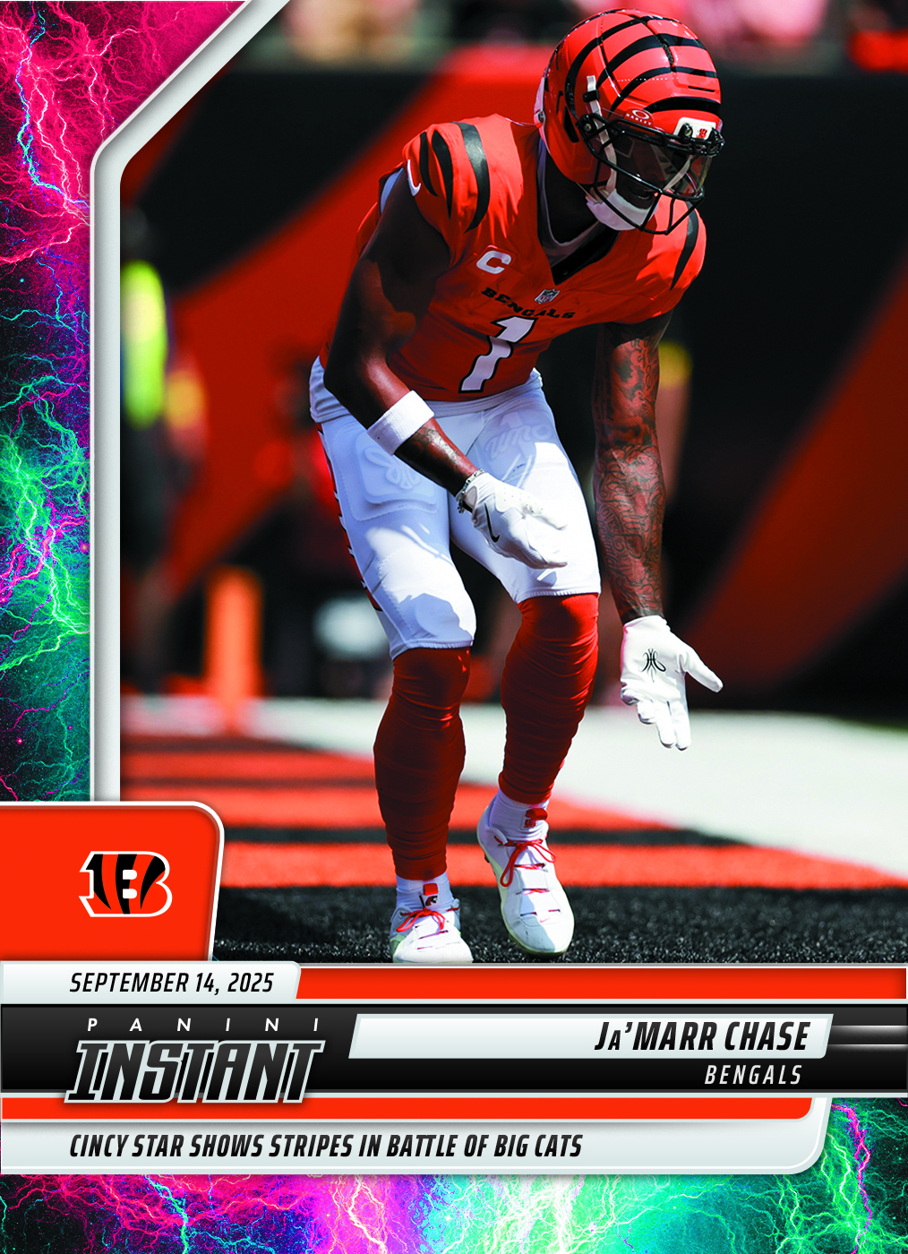 Ja'Marr Chase - 2025 Panini Instant NFL #69 - Lightning /5