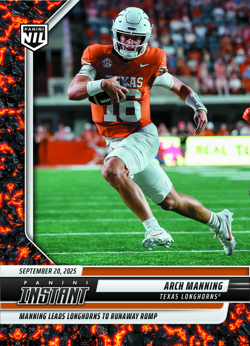 Arch Manning - 2025 Panini Instant NIL College Football #AMC - Magma 1/1