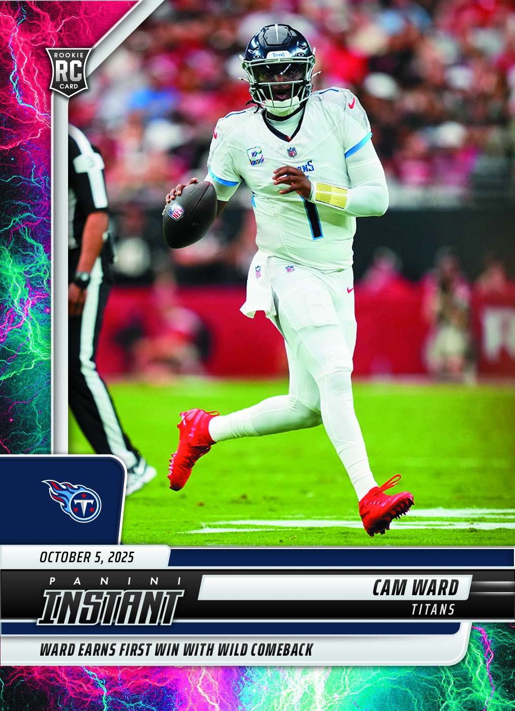 Cam Ward - 2025 Panini Instant NFL #128 - Lightning /5
