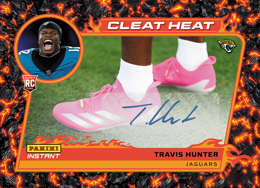 Travis Hunter - 2025 Panini Instant NFL Cleat Heat #4 - Magma 1/1 Auto