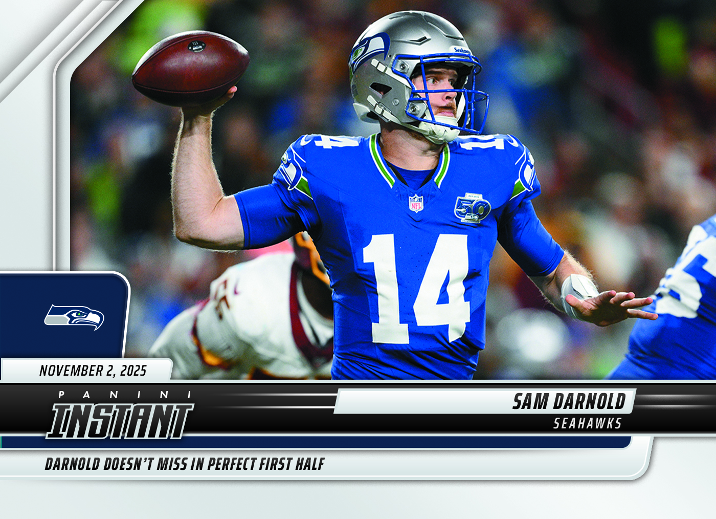 Sam Darnold - 2025 Panini Instant NFL #205 - Base Card