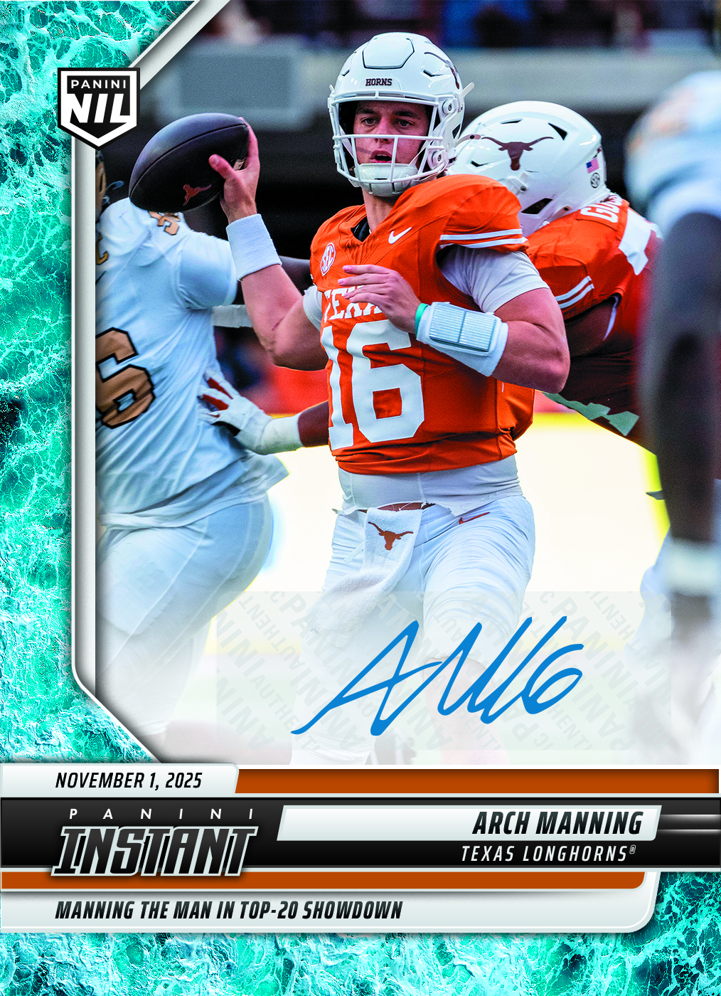 Arch Manning - 2025 Panini Instant NIL College Football #AMD - Water ...