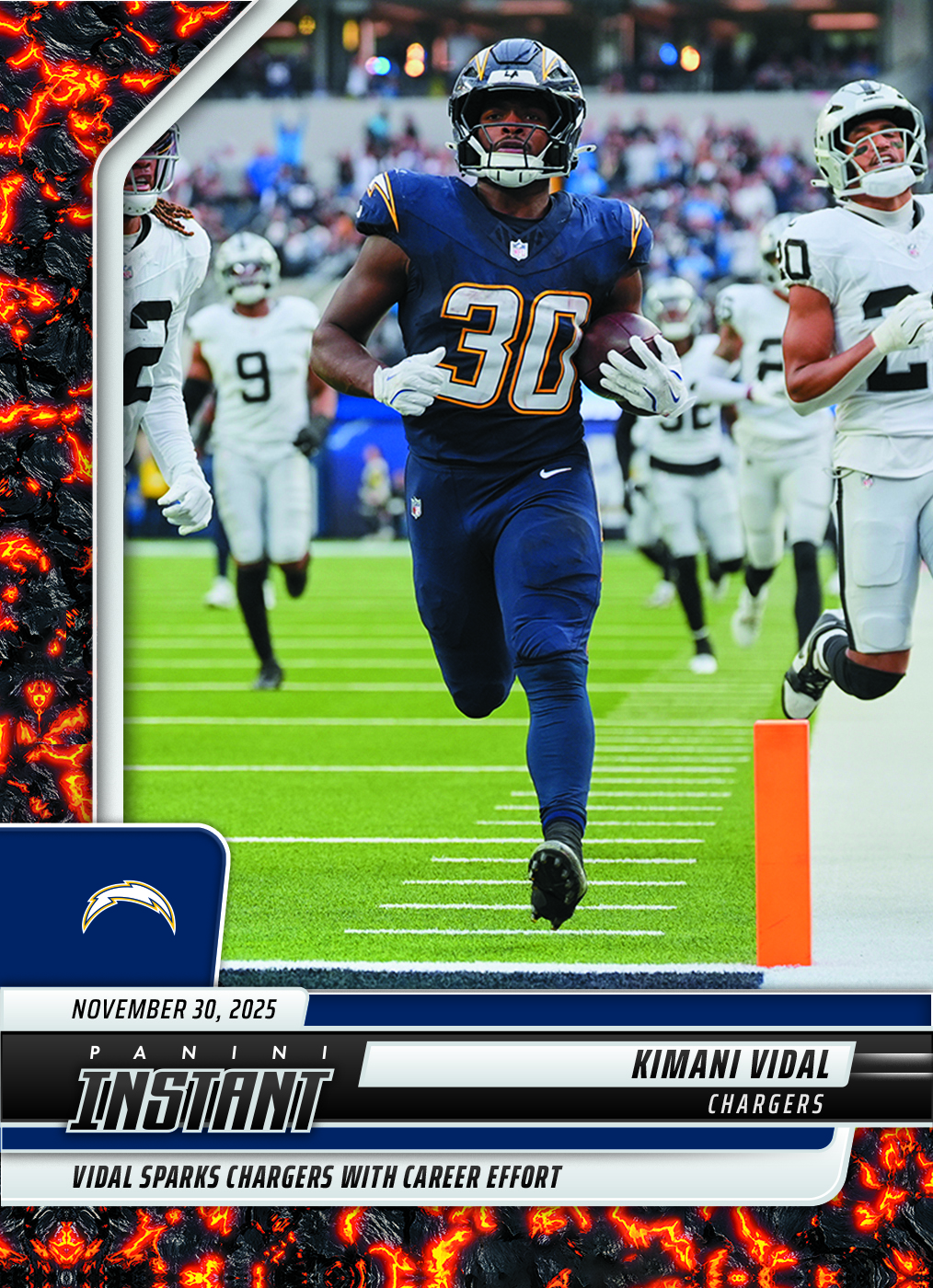 Kimani Vidal - 2025 Panini Instant NFL #285 - Magma 1/1
