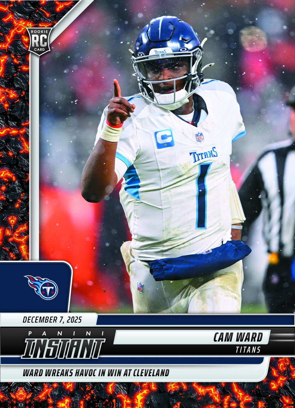 Cam Ward - 2025 Panini Instant NFL #296 - Magma 1/1