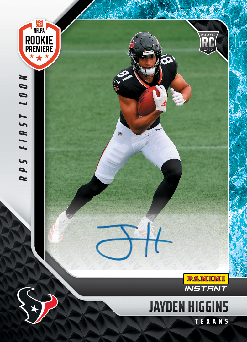 Jayden Higgins - 2025 Panini Instant NFL RPS First Look #14 - Water /10 ...