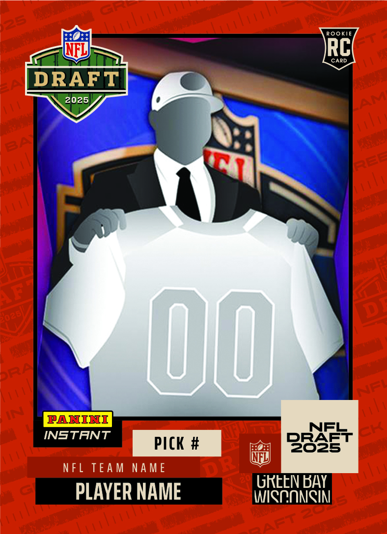 Omarion Hampton - 2025 Panini Instant NFL Draft Night #14 - Red /10