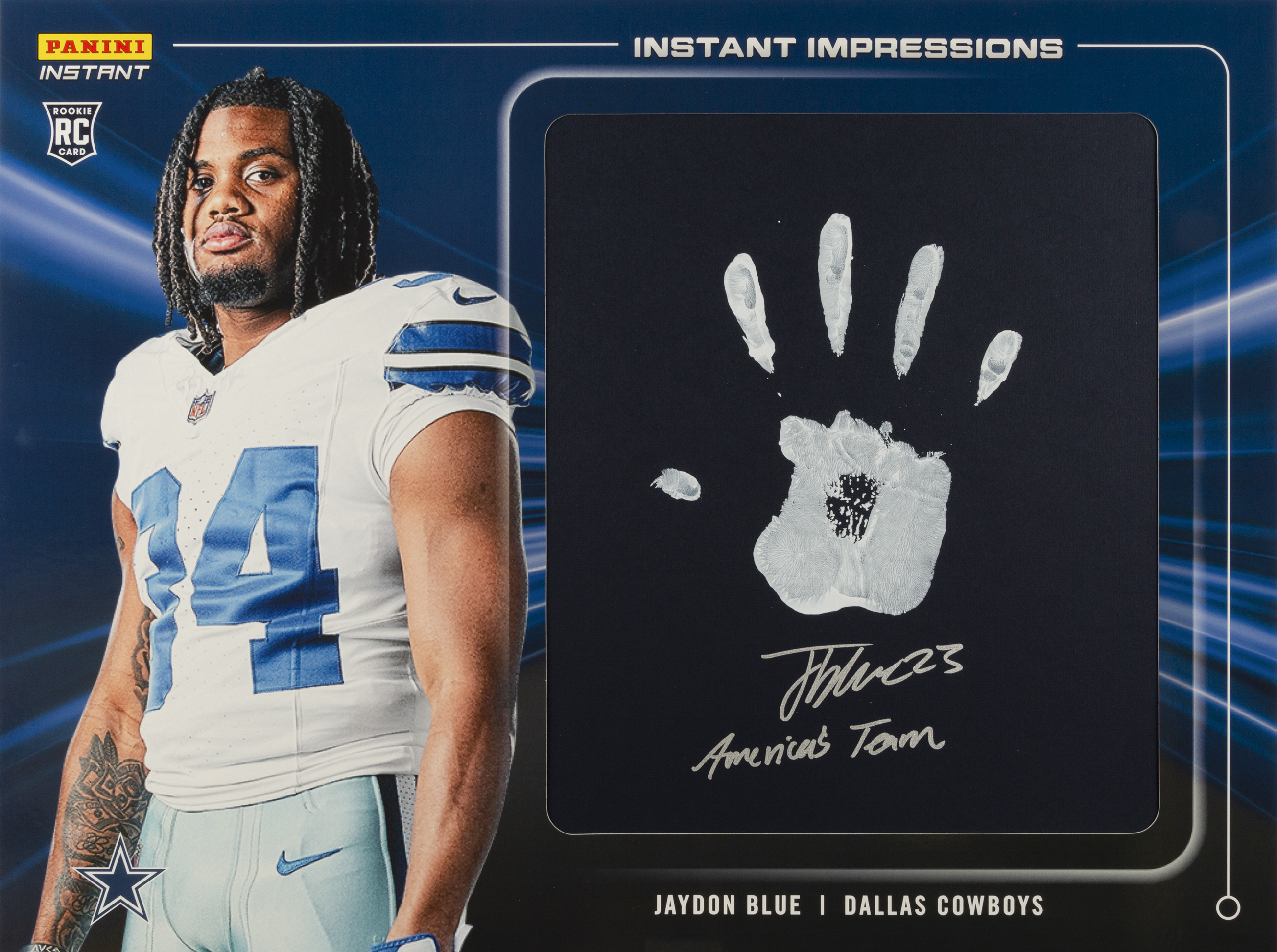 Jaydon Blue - 2025 NFL Instant Impressions - 1/1 with "America's Team ...