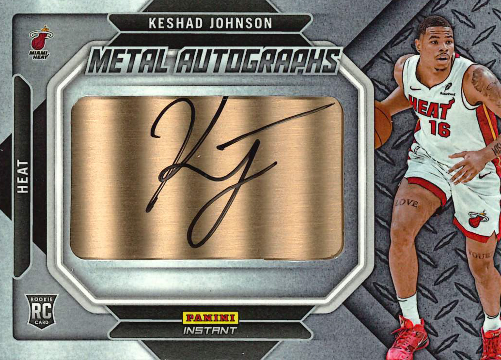 Keshad Johnson - 2024-25 Panini Instant NBA Metal Autographs - Base /5