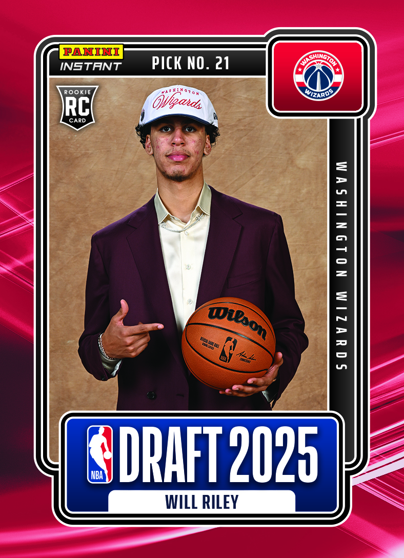 Will Riley - 2025-26 Panini Instant NBA Draft Night #21 - Red /10